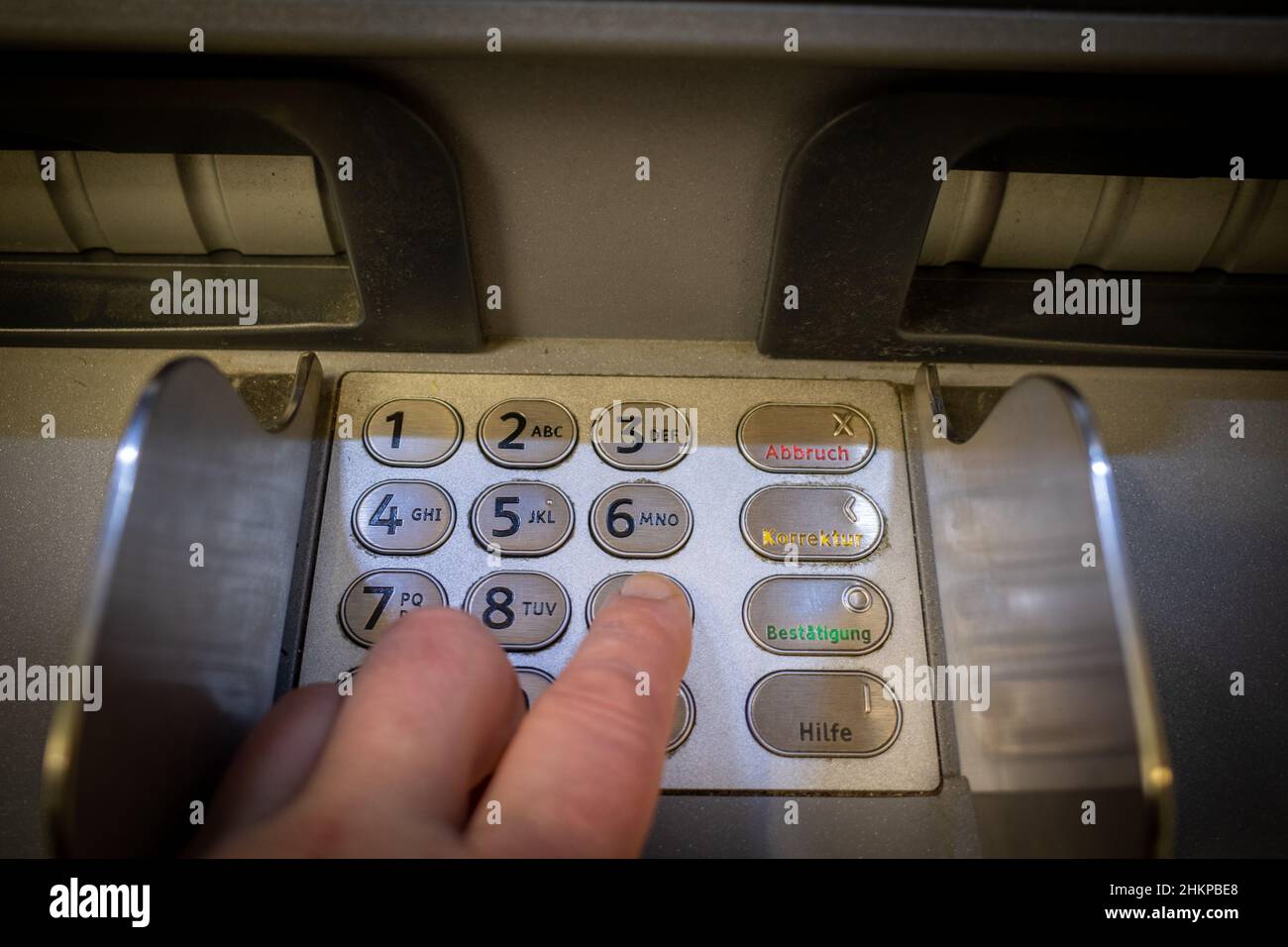 at an ATM the pin number is entered into a keypad Stock Photo - Alamy
