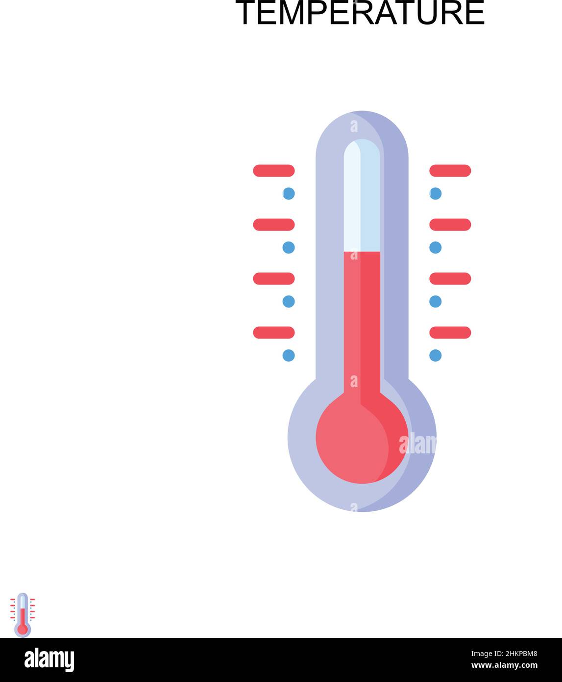 Temperature Simple vector icon. Illustration symbol design template for ...