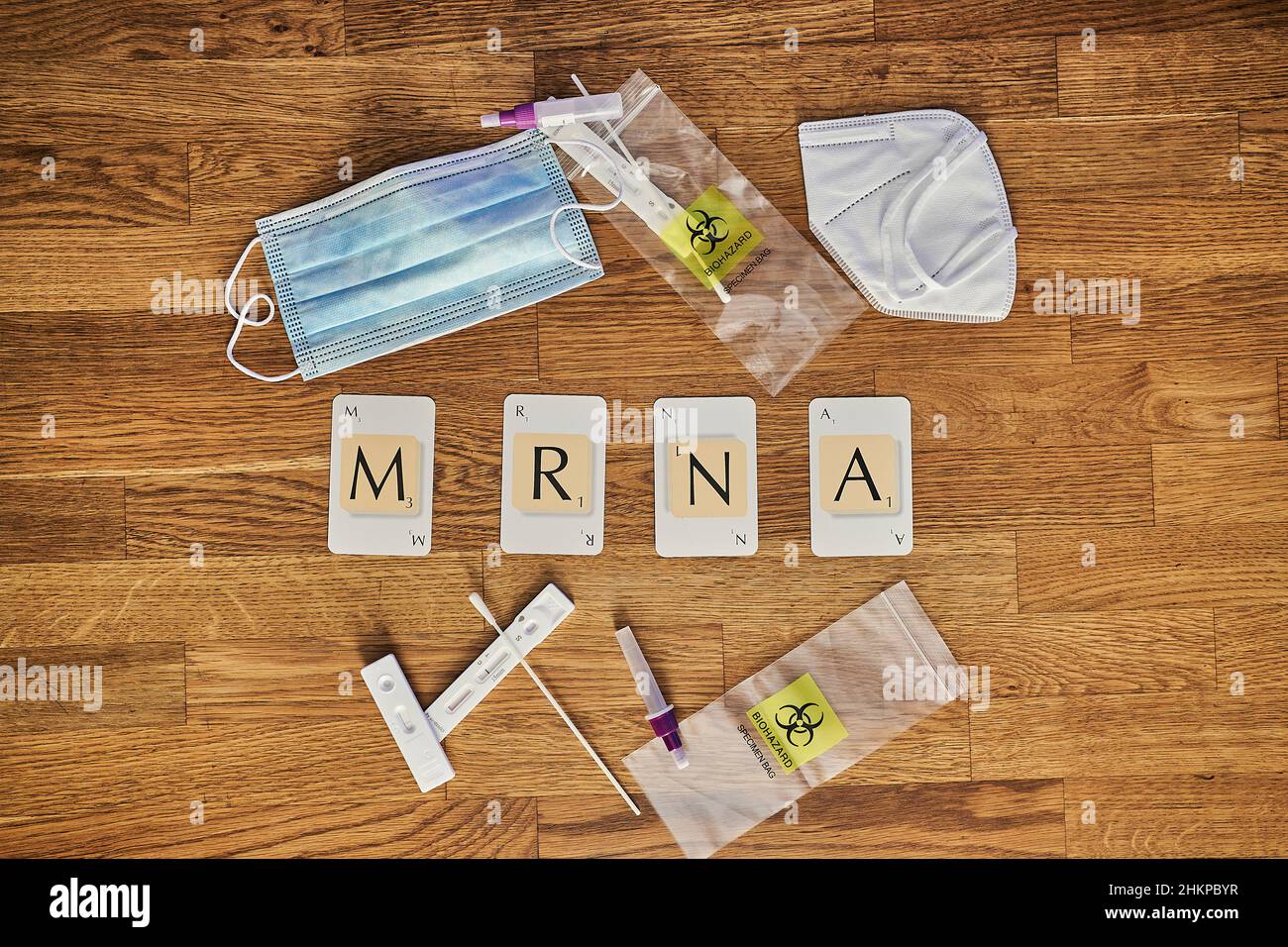 Scrabble letter cards spelling the corona covid 19 Pandemic related ...