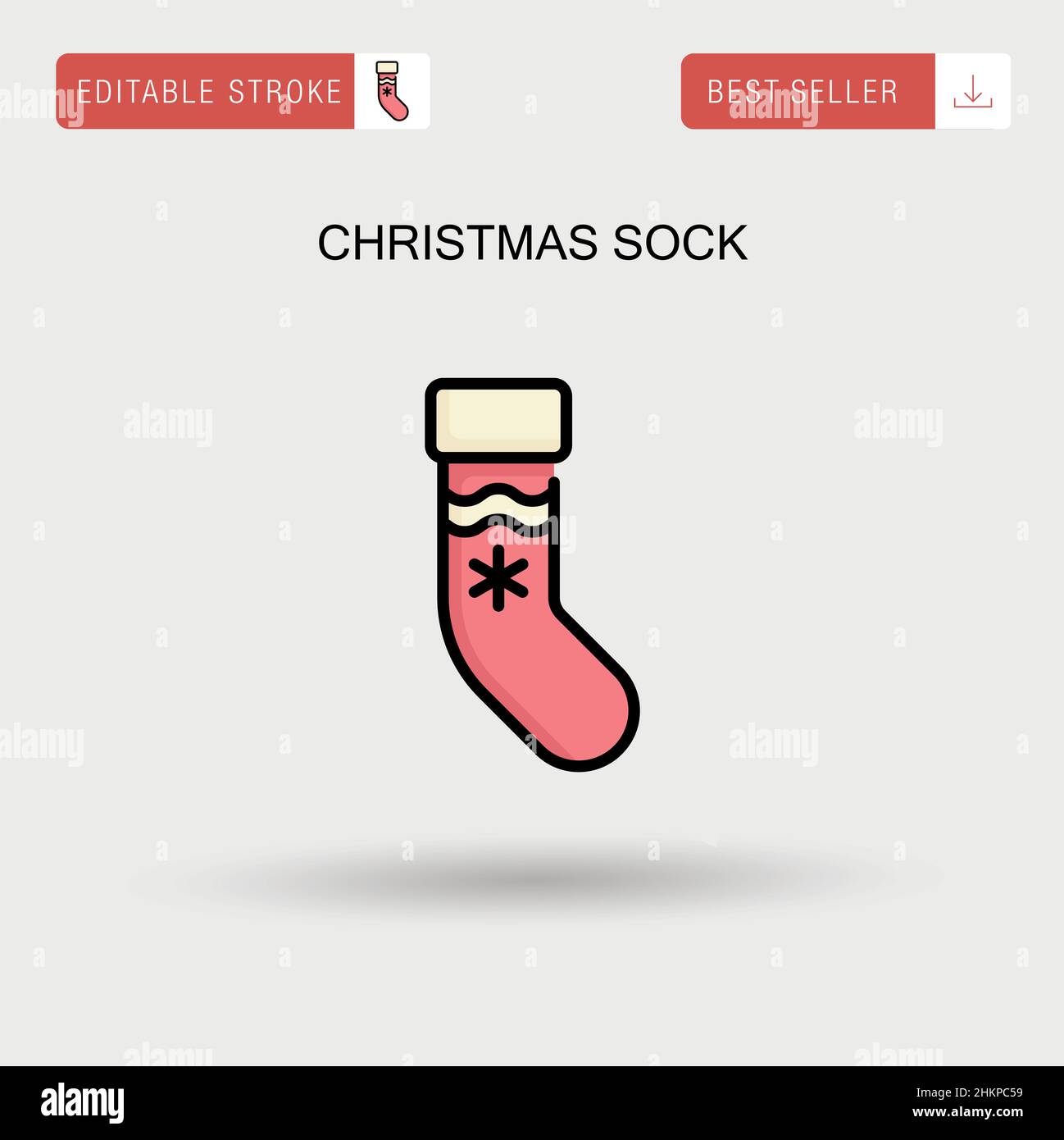 Simple design christmas stocking Stock Vector Images - Alamy