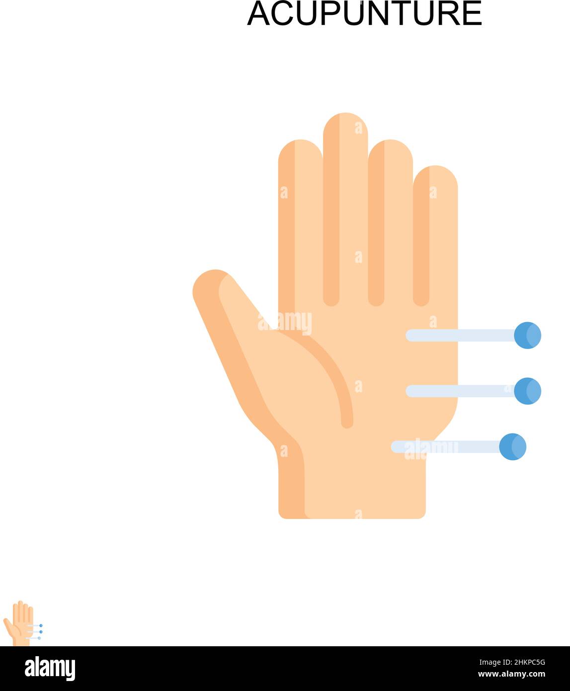 Acupunture Simple vector icon. Illustration symbol design template for ...