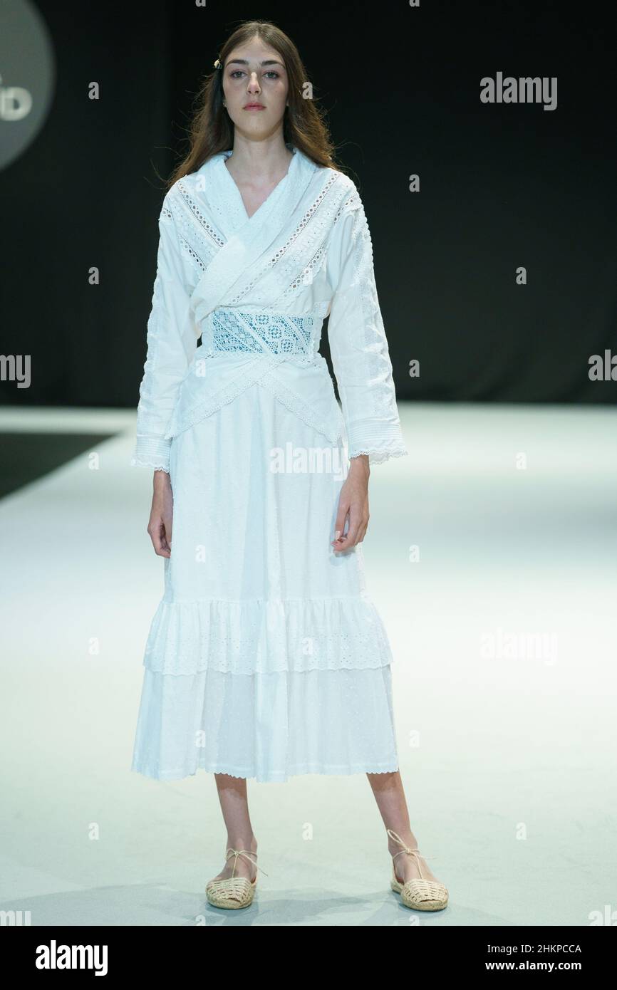 Madrid, Spain. 04th Feb, 2022. A model walks the runway designed by the adlib ibiza fashion show ...