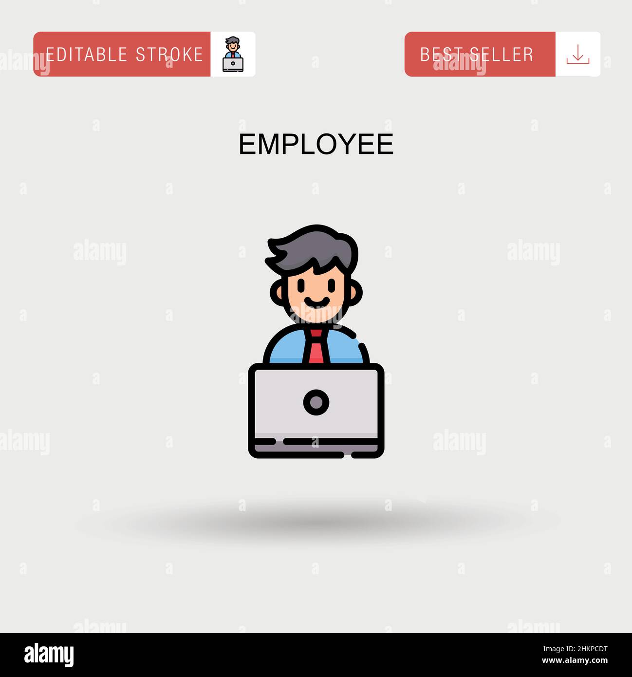 Employee Simple vector icon Stock Vector Image & Art - Alamy