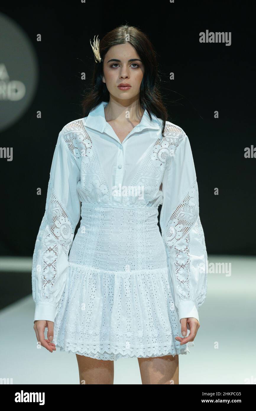 Madrid, Spain. 04th Feb, 2022. A model walks the runway designed by the adlib ibiza fashion show ...