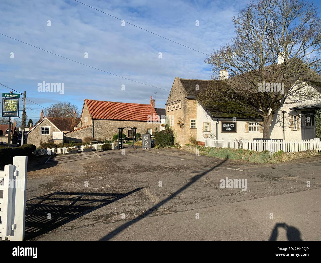 The Green Man Public house at Lavendon Milton Keynes UK carpark parking ...