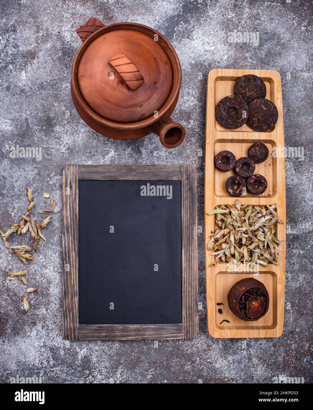 Different pressed Chinese pu-erh tea Stock Photo - Alamy