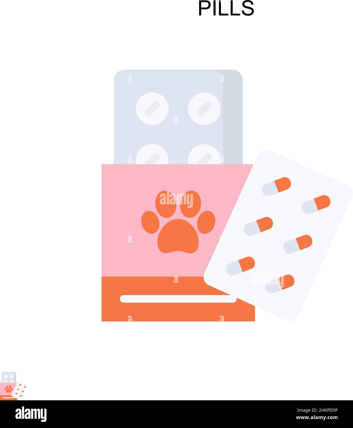 Pills Simple vector icon. Illustration symbol design template for web ...