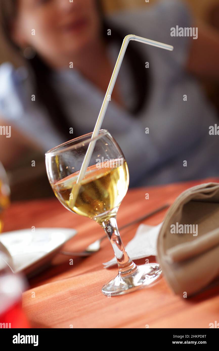 The glass of lemonade at the restaurant Stock Photo - Alamy