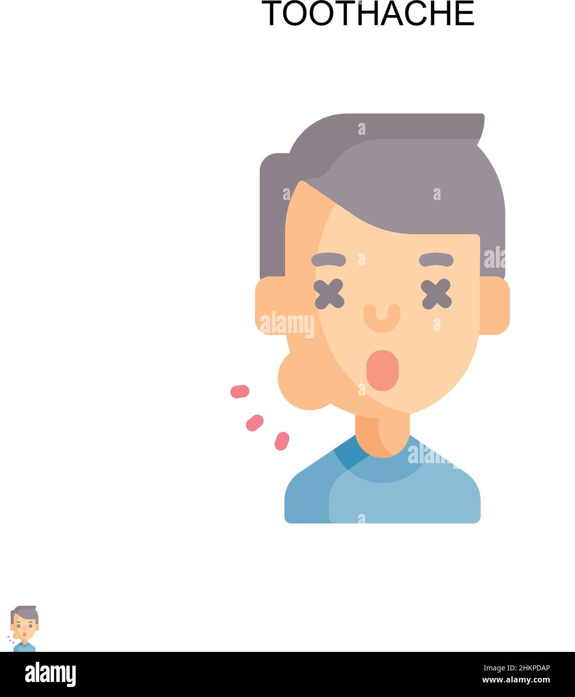 Toothache Simple vector icon. Illustration symbol design template for ...