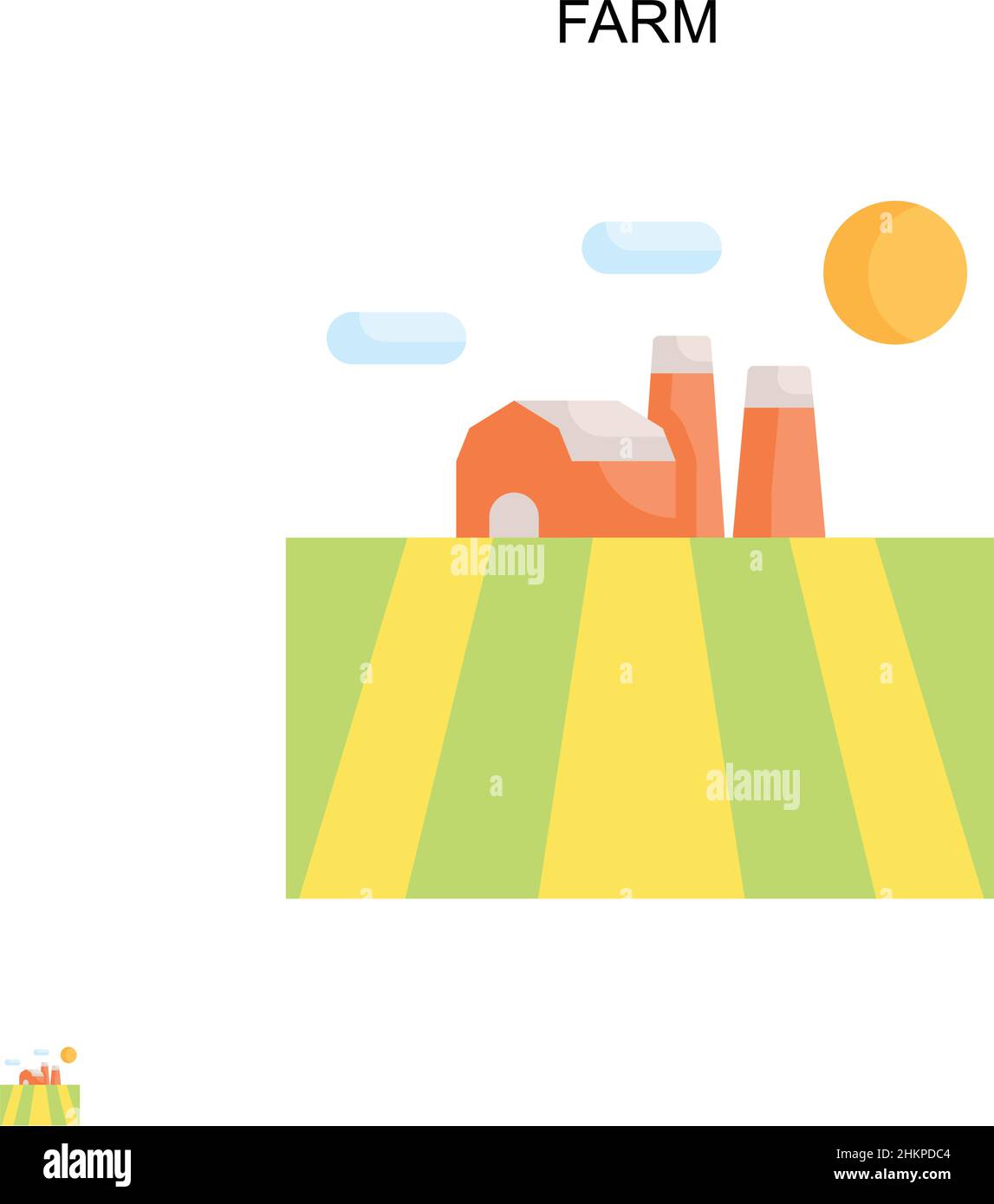 Farm Simple vector icon. Illustration symbol design template for web ...