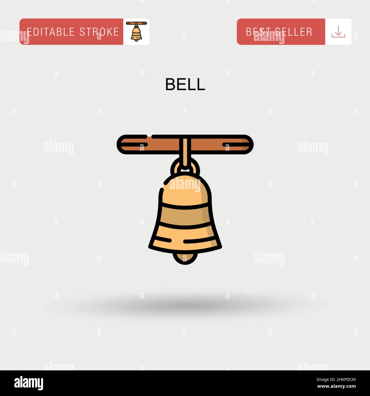 Notification message bell yellow Stock Vector Images - Alamy