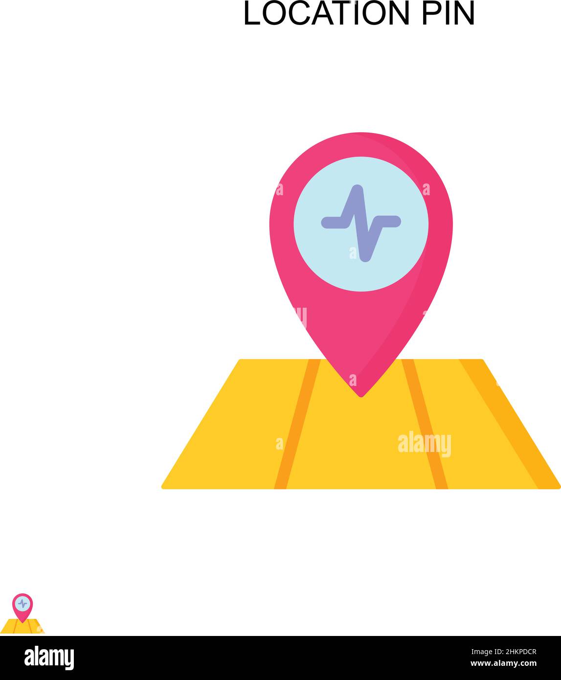 Location pin Simple vector icon. Illustration symbol design template ...