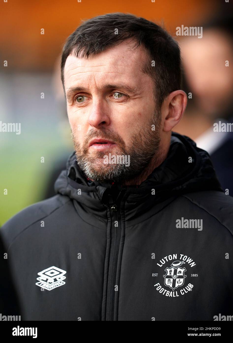 Luton Town manager Nathan Jones before the Emirates FA Cup fourth round ...