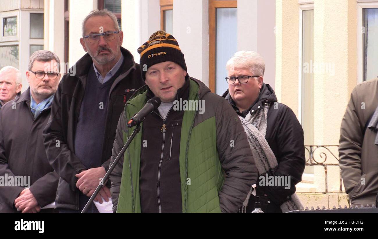 Billy McManus (whose father was murdered) speaking at the 30th ...