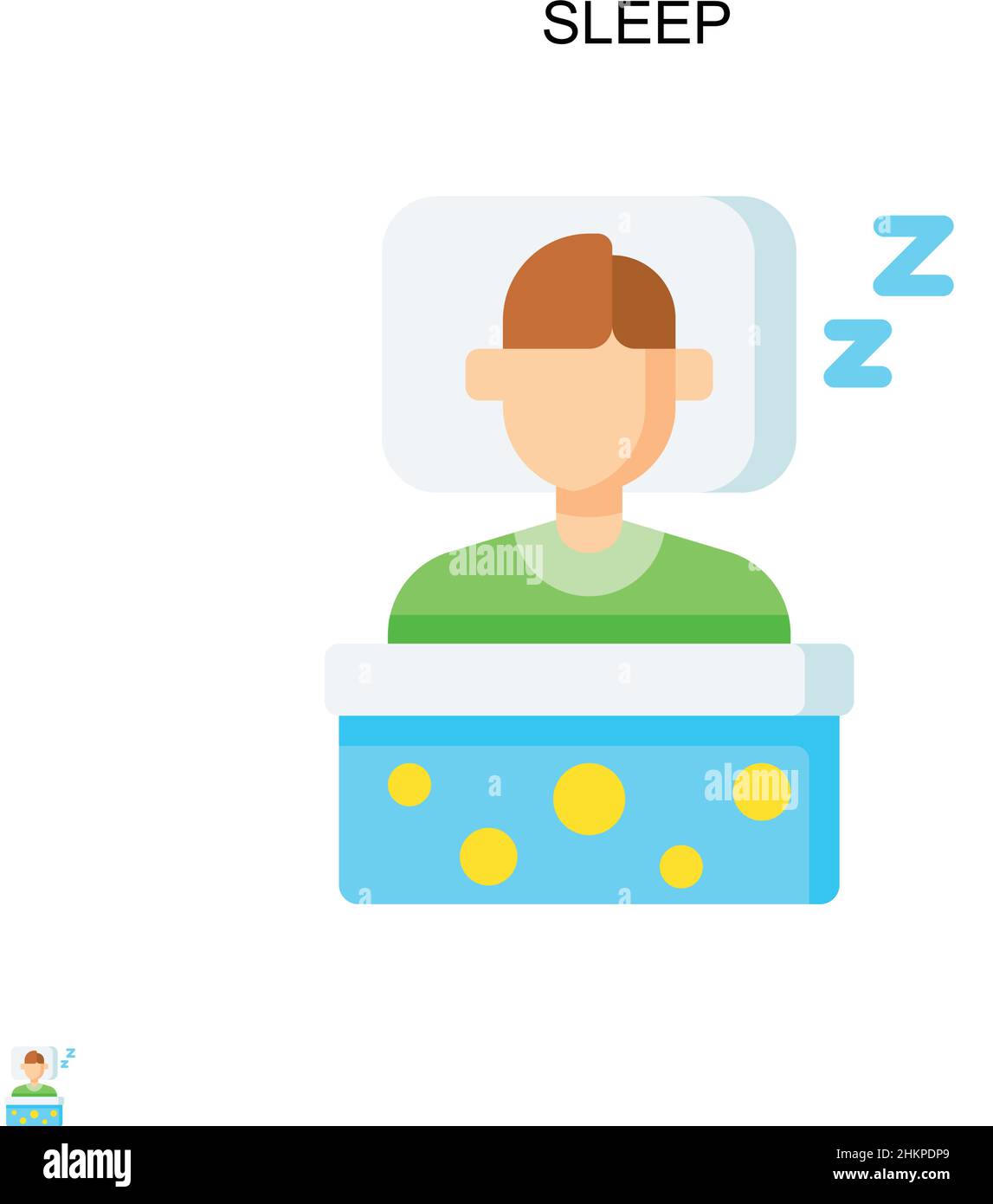 Sleep Simple vector icon. Illustration symbol design template for web ...