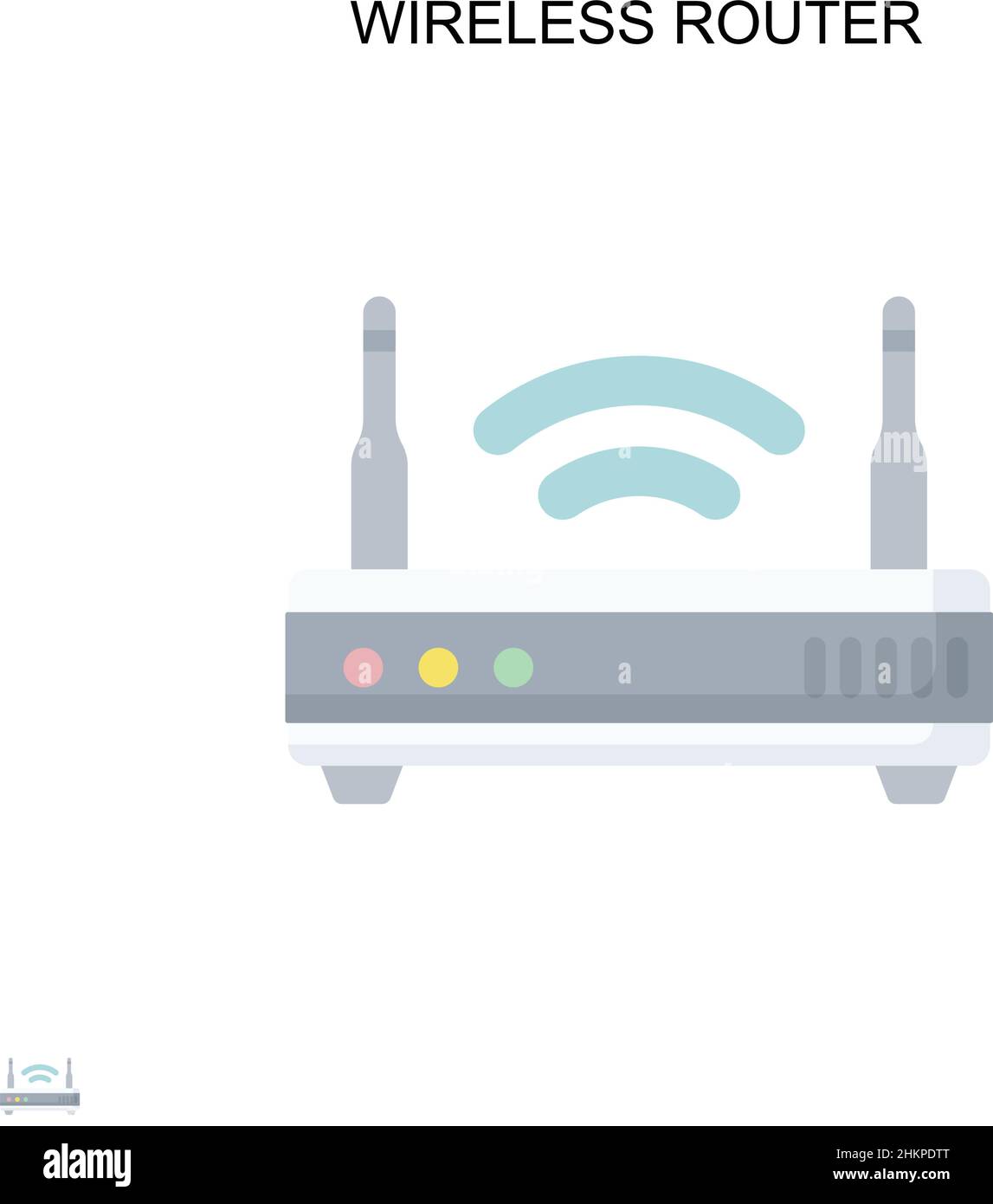 Wireless router Simple vector icon. Illustration symbol design template ...