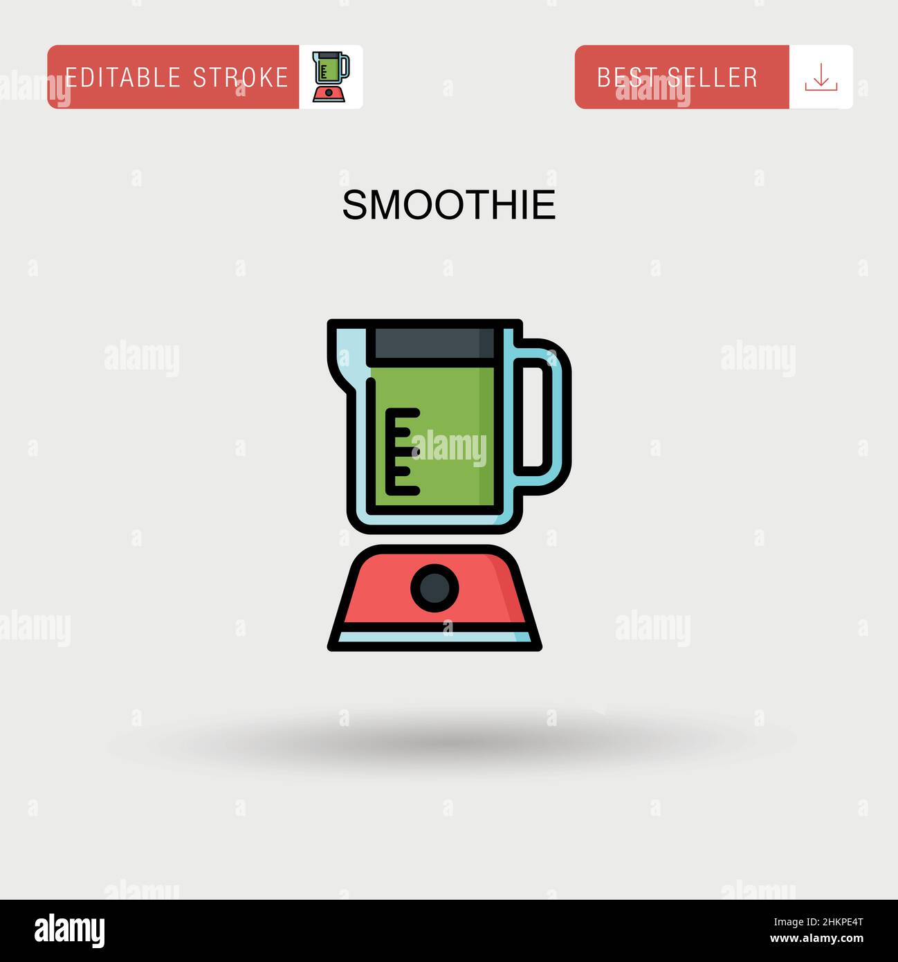 Fresh blended fruit smoothies Stock Vector Images - Alamy