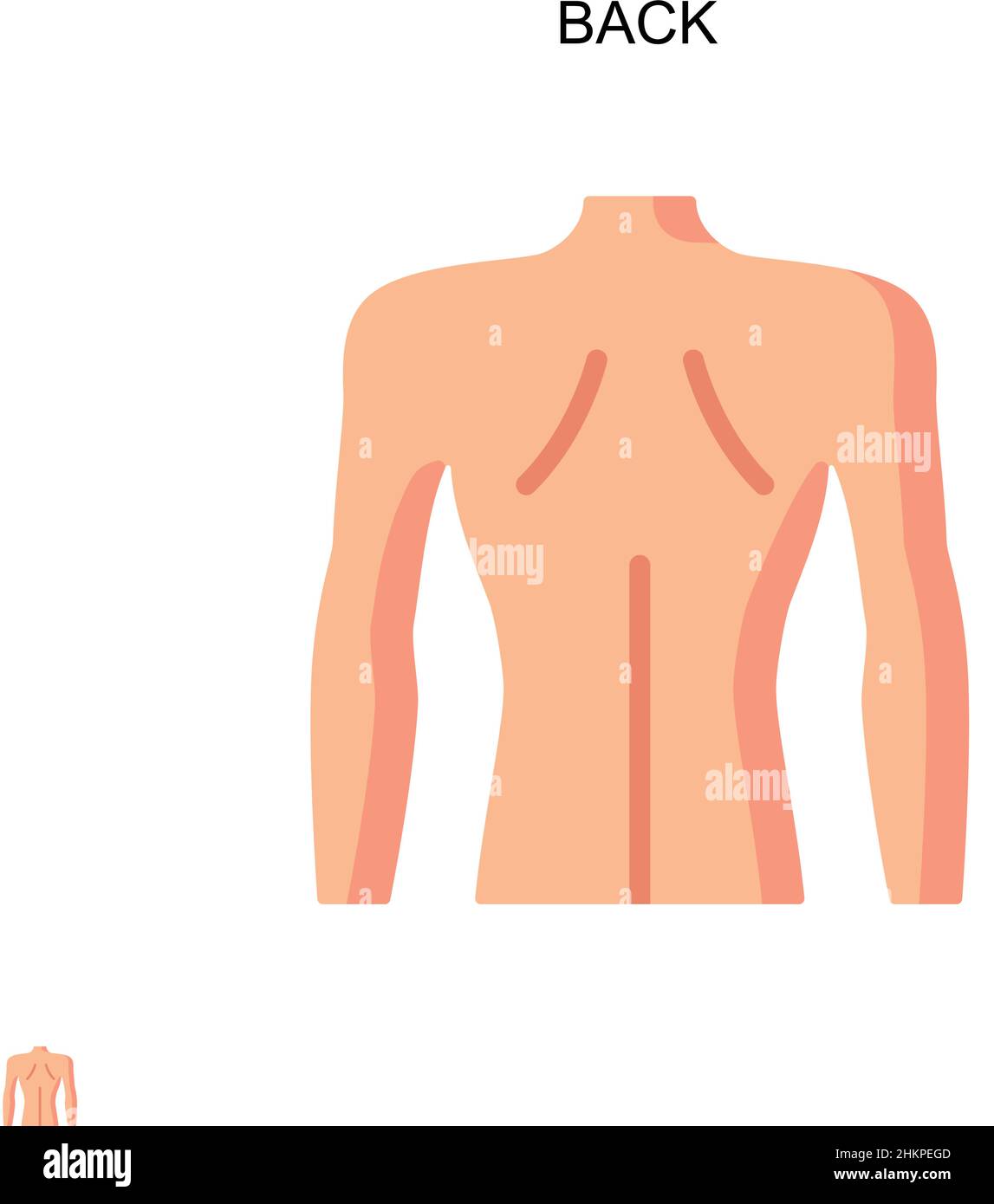 Back Simple vector icon. Illustration symbol design template for web ...