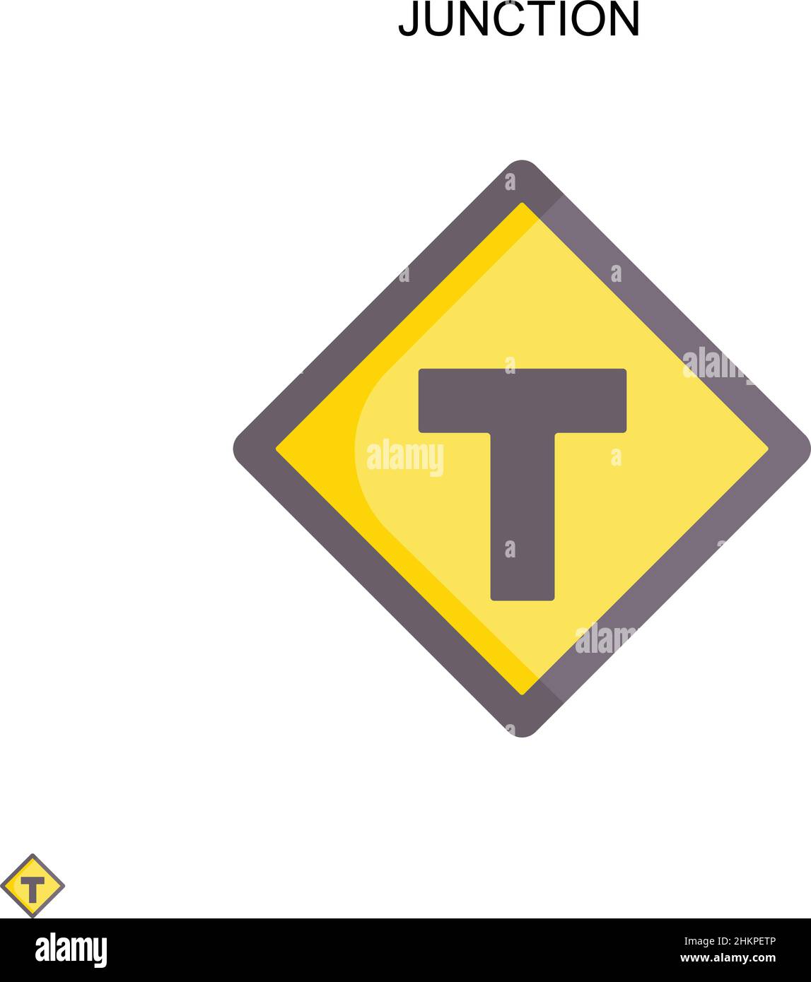 Junction Simple vector icon. Illustration symbol design template for ...