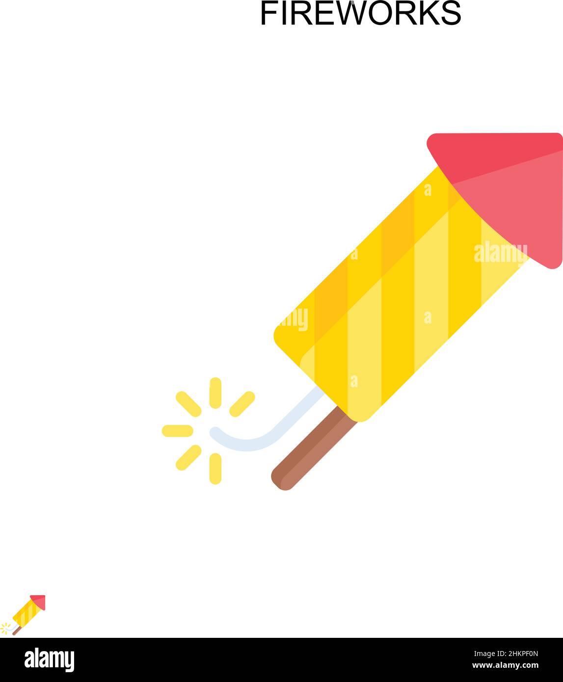 Fireworks Simple vector icon. Illustration symbol design template for ...