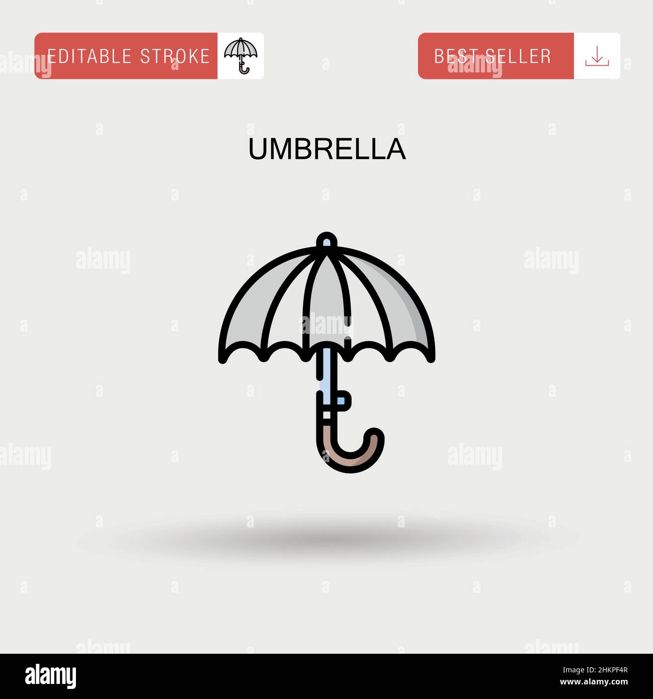 Umbrella Simple vector icon Stock Vector Image & Art - Alamy