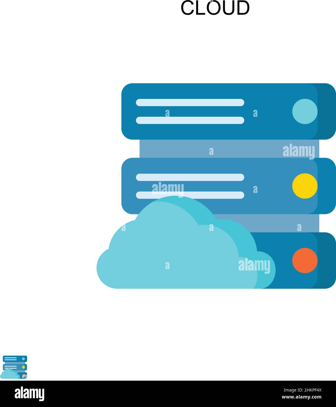 Cloud Simple vector icon. Illustration symbol design template for web ...