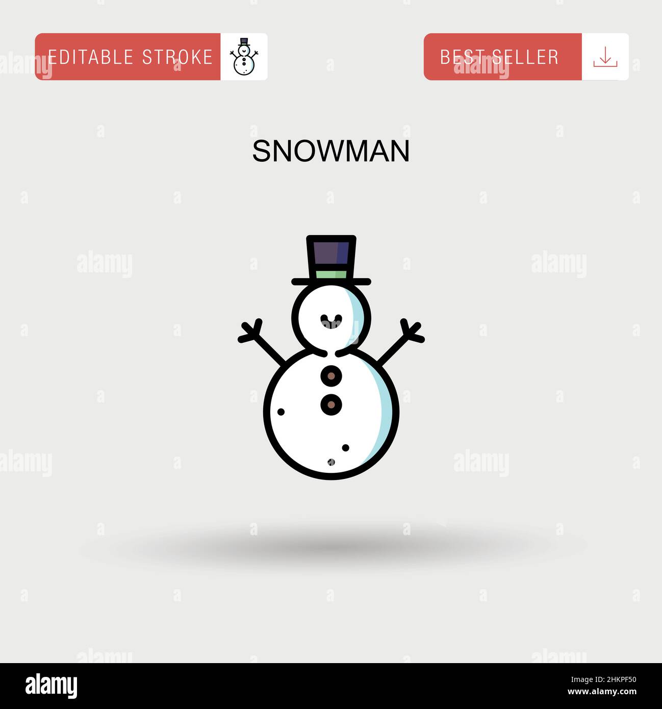 Snowman Simple vector icon Stock Vector Image & Art - Alamy