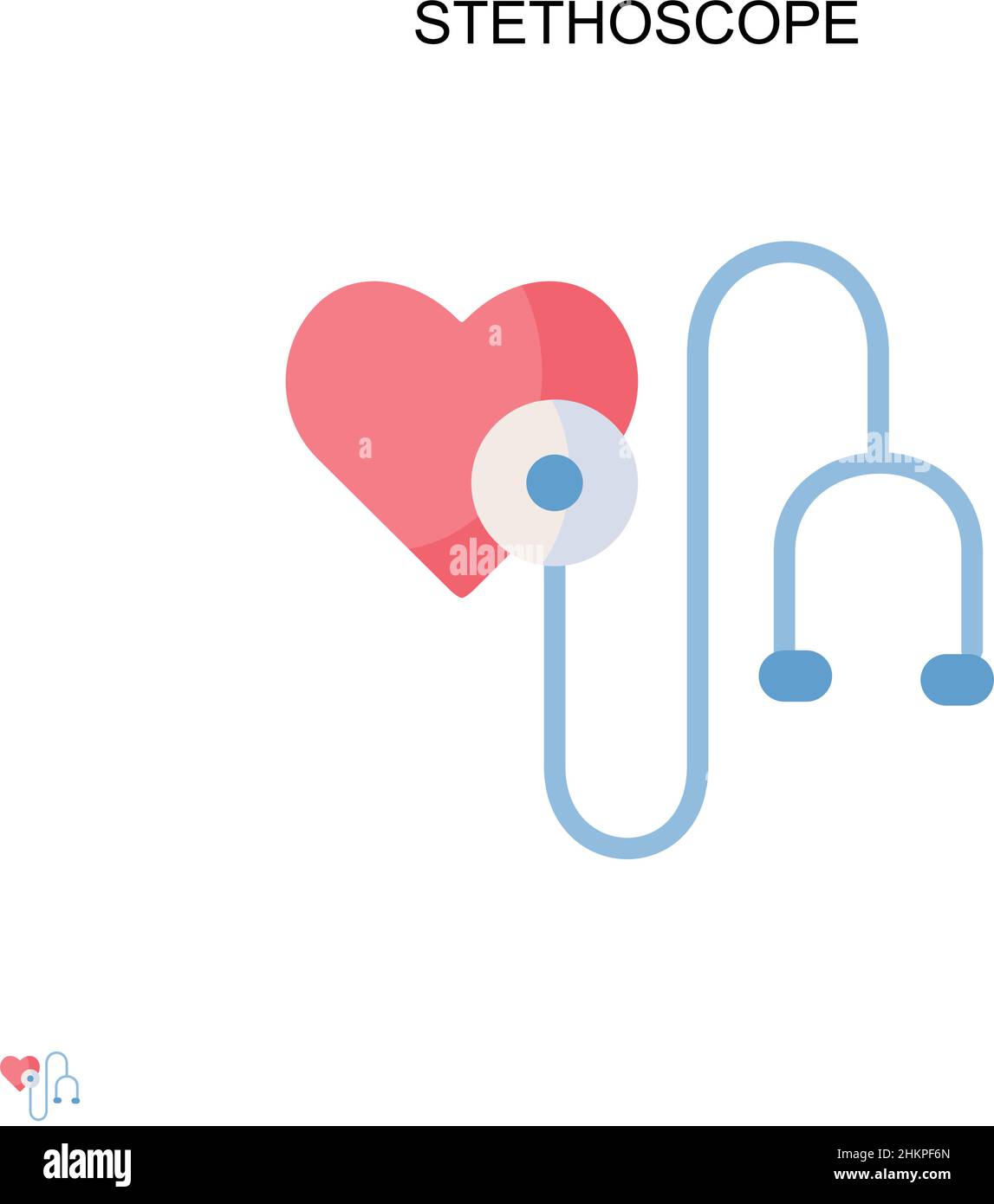 Stethoscope Simple vector icon. Illustration symbol design template for ...