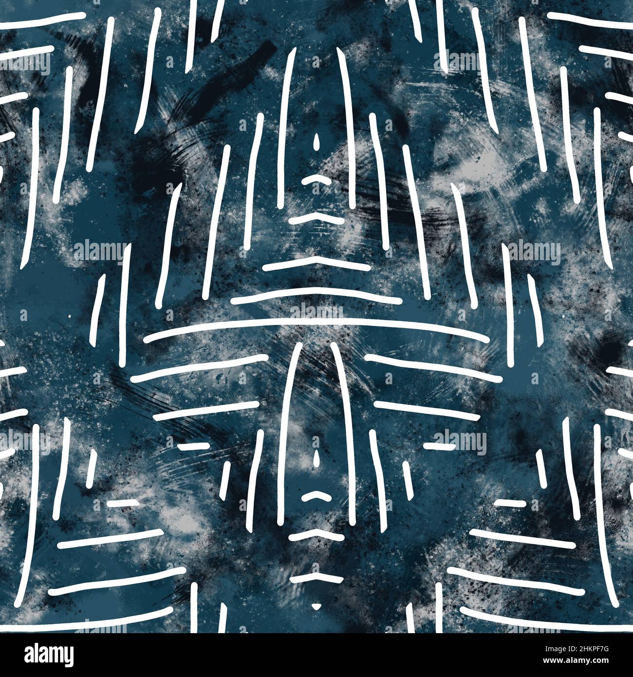 Seamless navy blue and white abstract grungy seamless surface pattern ...