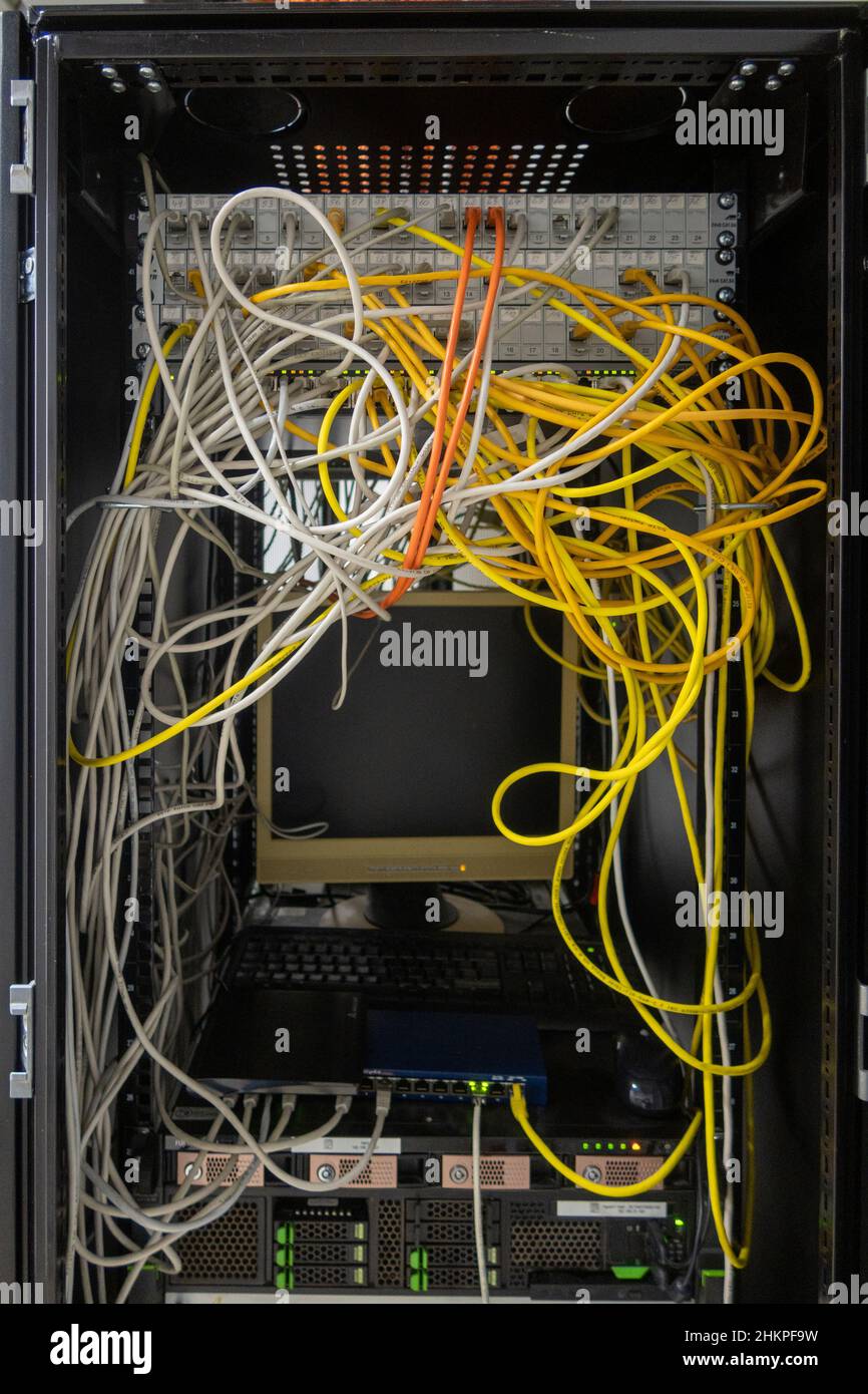 Computer network server cables connections hi-res stock photography and ...