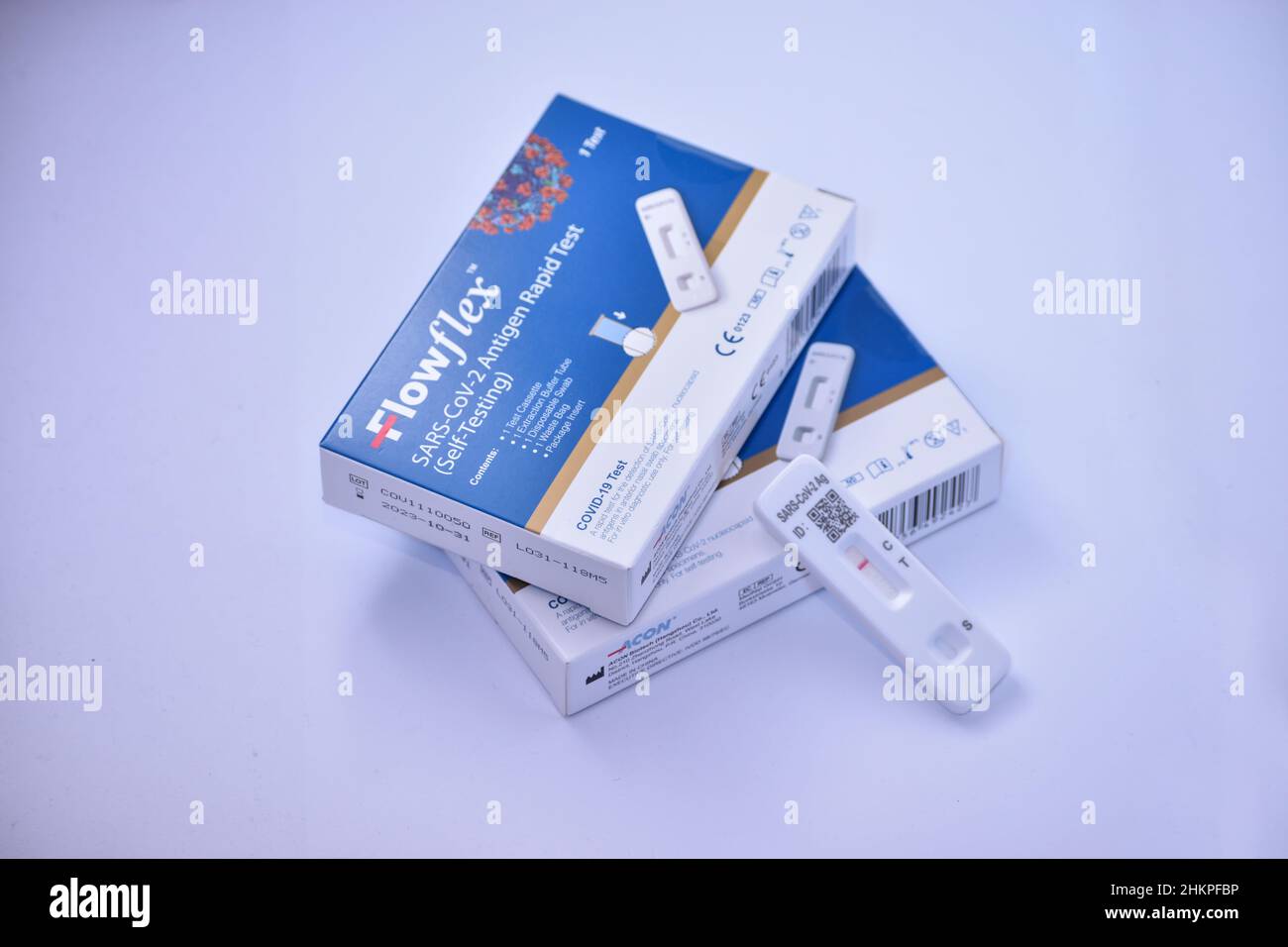 Flowflex at home antigen test kit Stock Photo - Alamy
