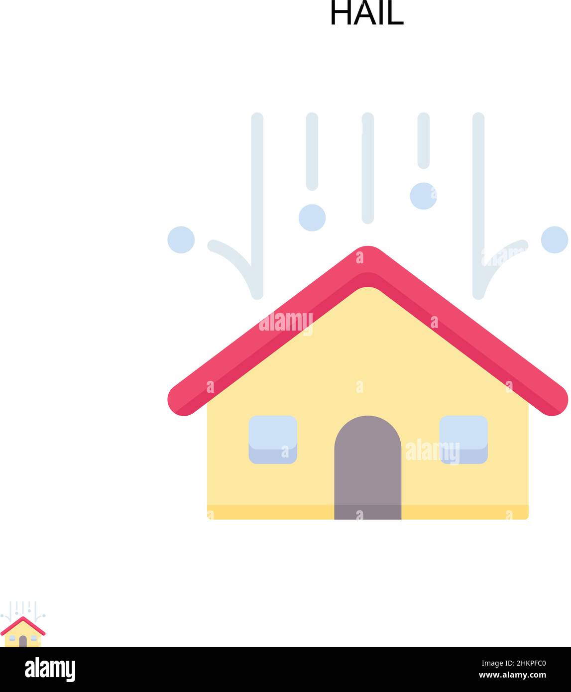 Hail Simple vector icon. Illustration symbol design template for web ...