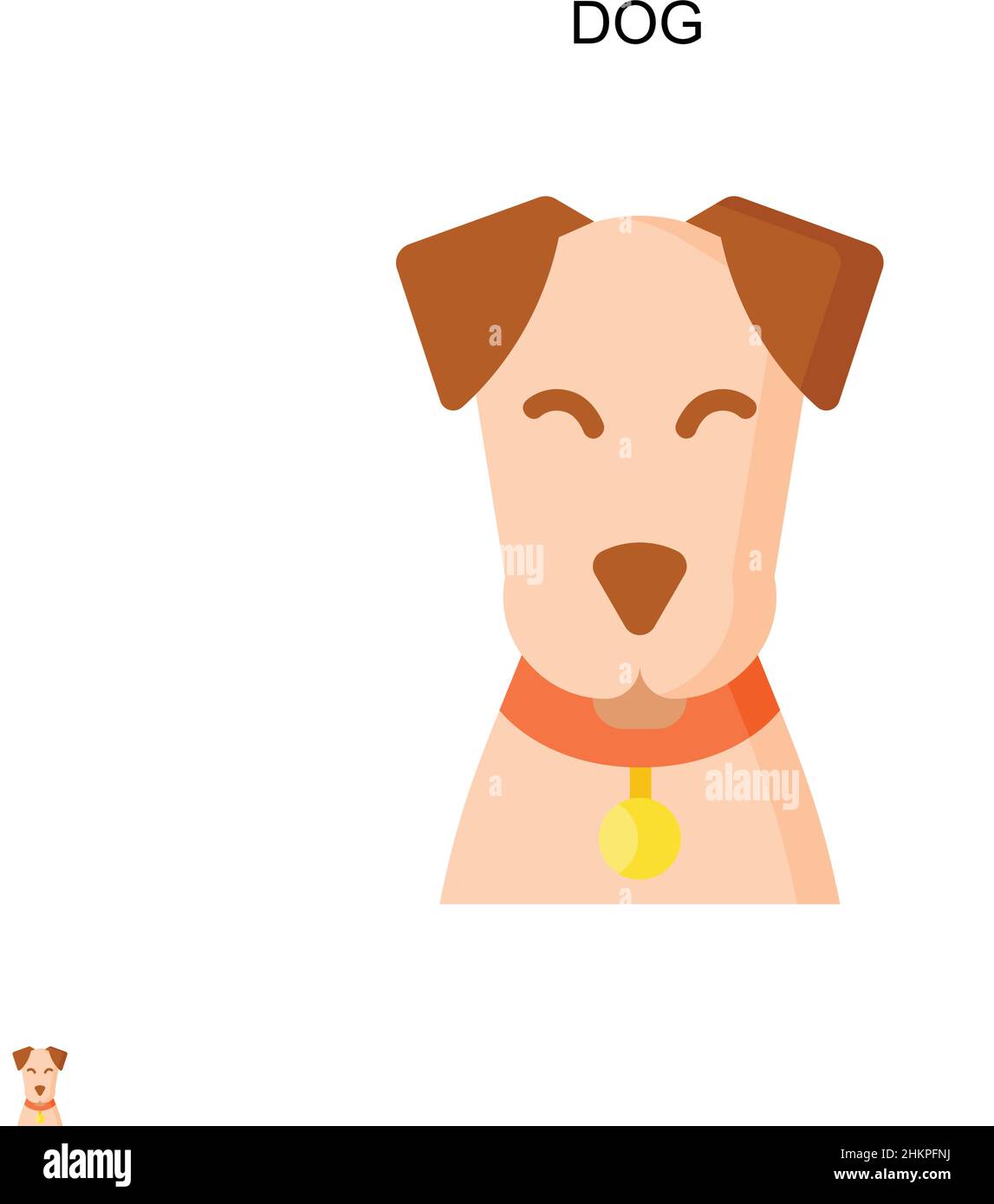 Dog Simple vector icon. Illustration symbol design template for web ...