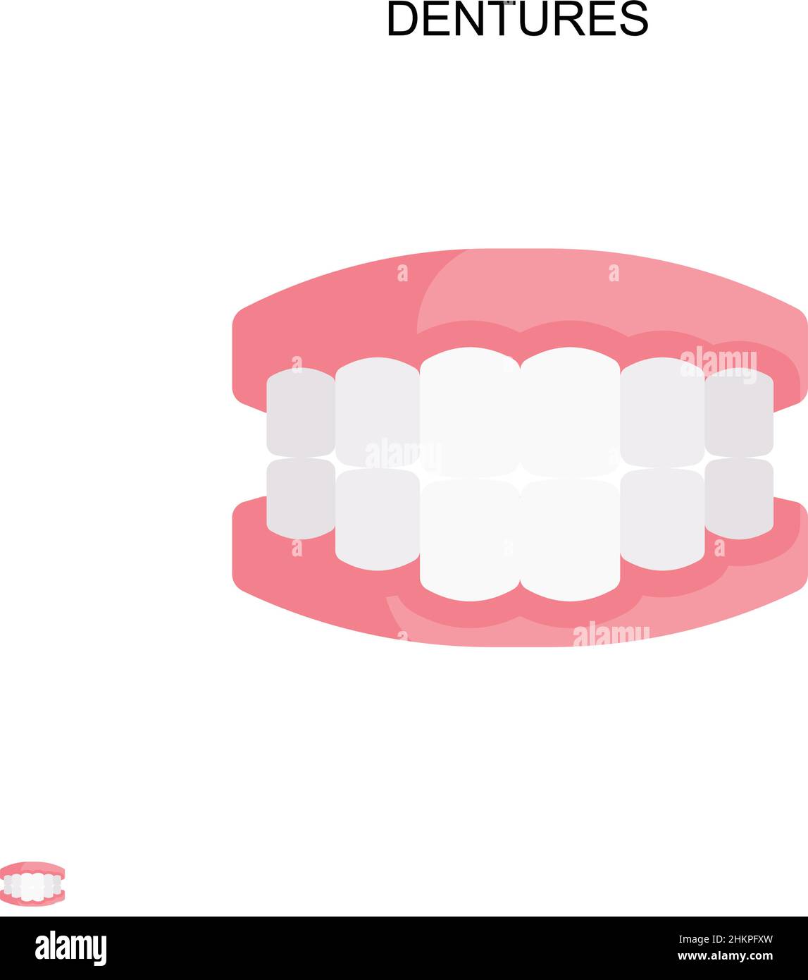 Dentures Simple vector icon. Illustration symbol design template for ...