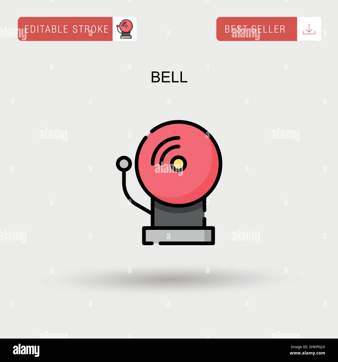 Bell Simple vector icon Stock Vector Image & Art - Alamy