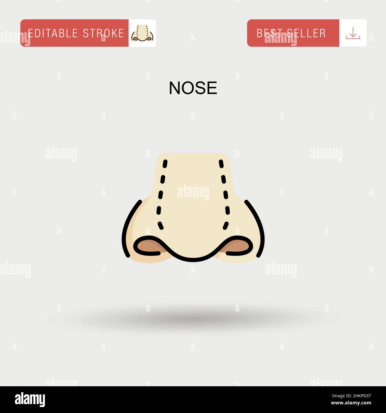Nose Simple vector icon Stock Vector Image & Art - Alamy
