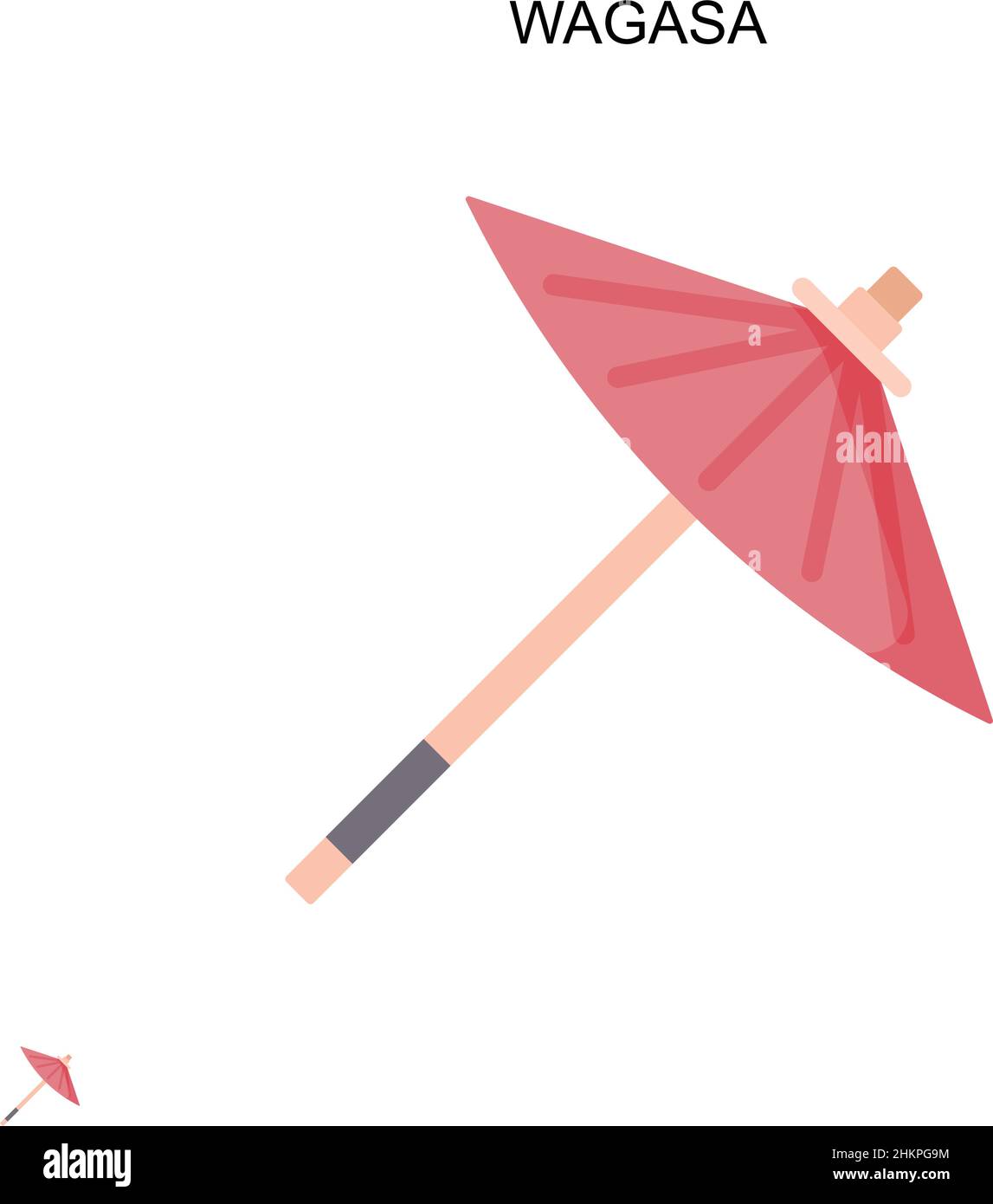 Wagasa Simple vector icon. Illustration symbol design template for web ...