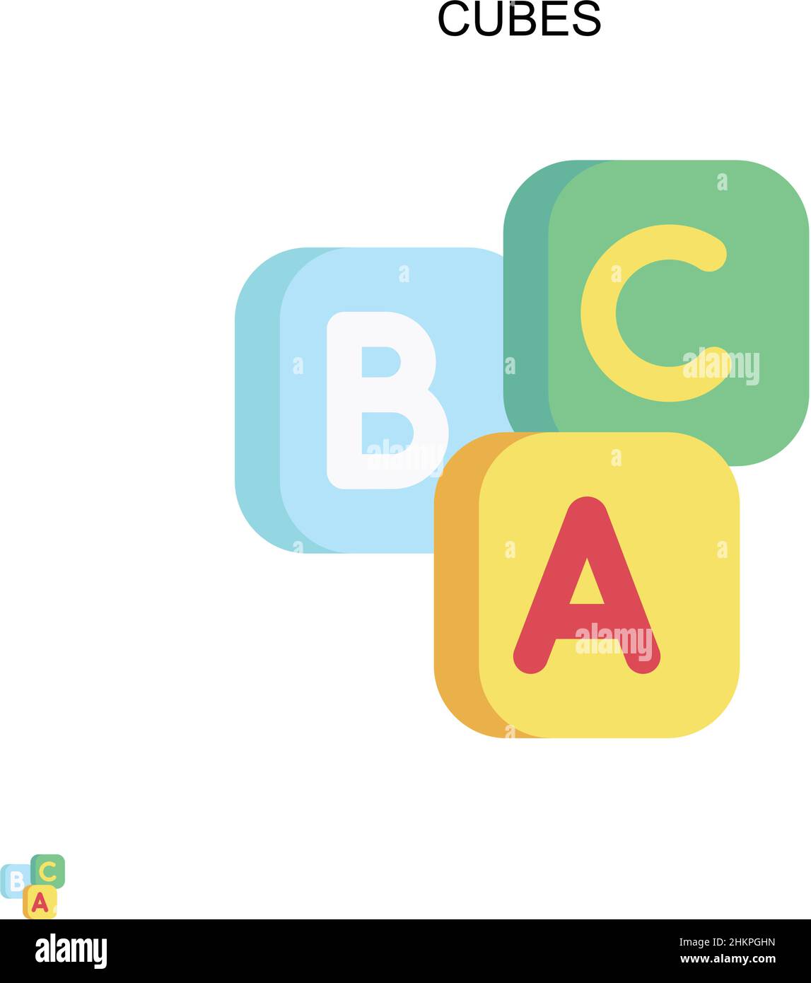 Block box cube illustration square hi-res stock photography and images ...