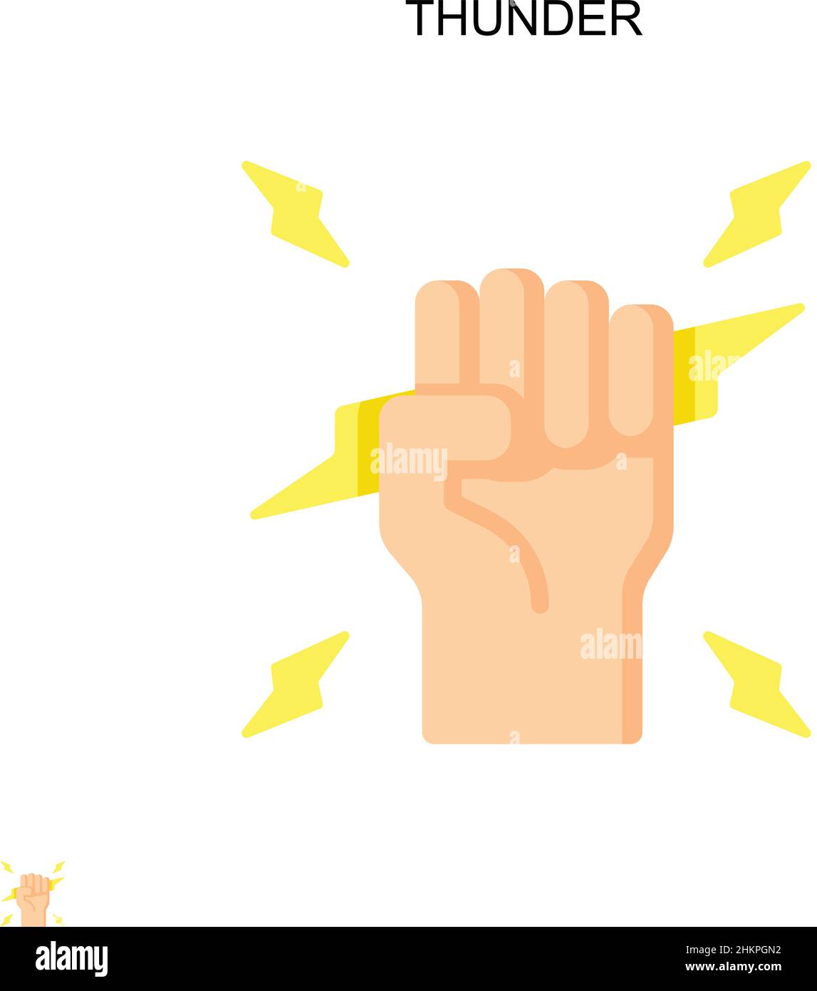 Thunder Simple vector icon. Illustration symbol design template for web ...