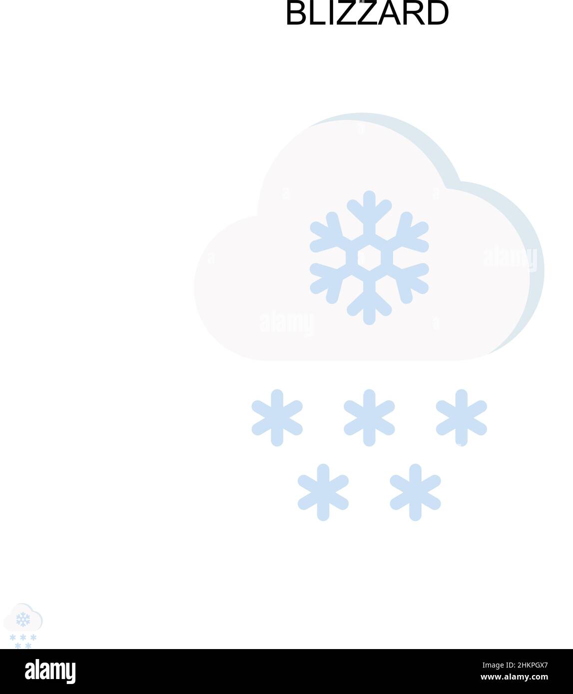 Blizzard Simple vector icon. Illustration symbol design template for ...