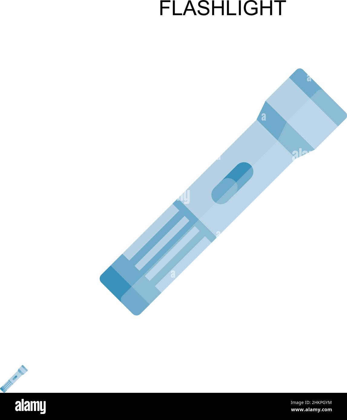 Flashlight Simple vector icon. Illustration symbol design template for ...
