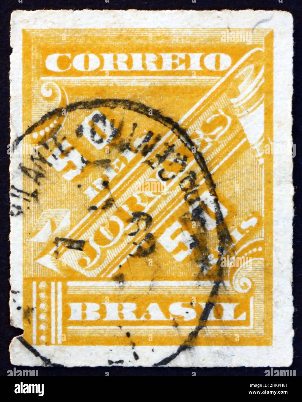 BRAZIL - CIRCA 1889: a stamp printed in Brazil shows newspaper stamp ...