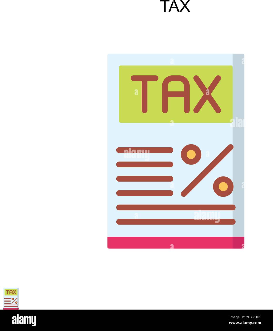 Tax Simple vector icon. Illustration symbol design template for web ...