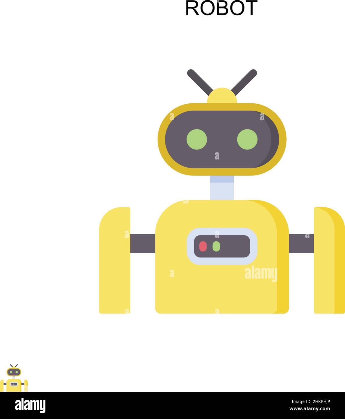 Robot Simple vector icon. Illustration symbol design template for web mobile UI element Stock ...