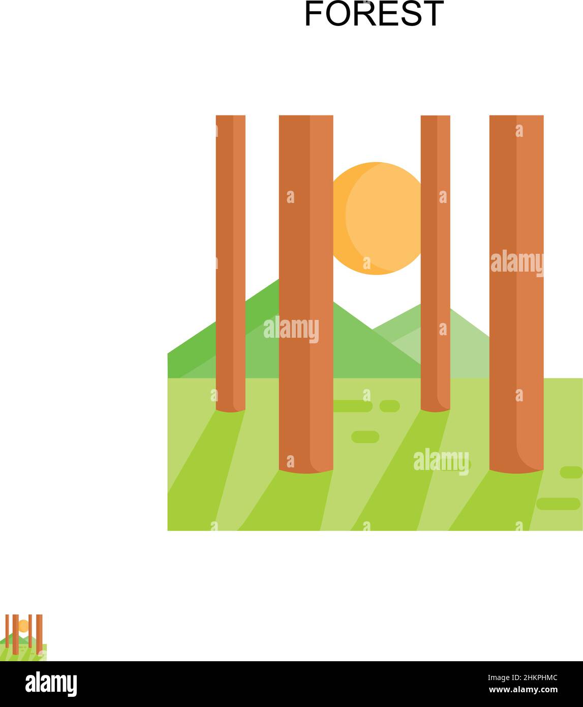 Forest Simple vector icon. Illustration symbol design template for web ...