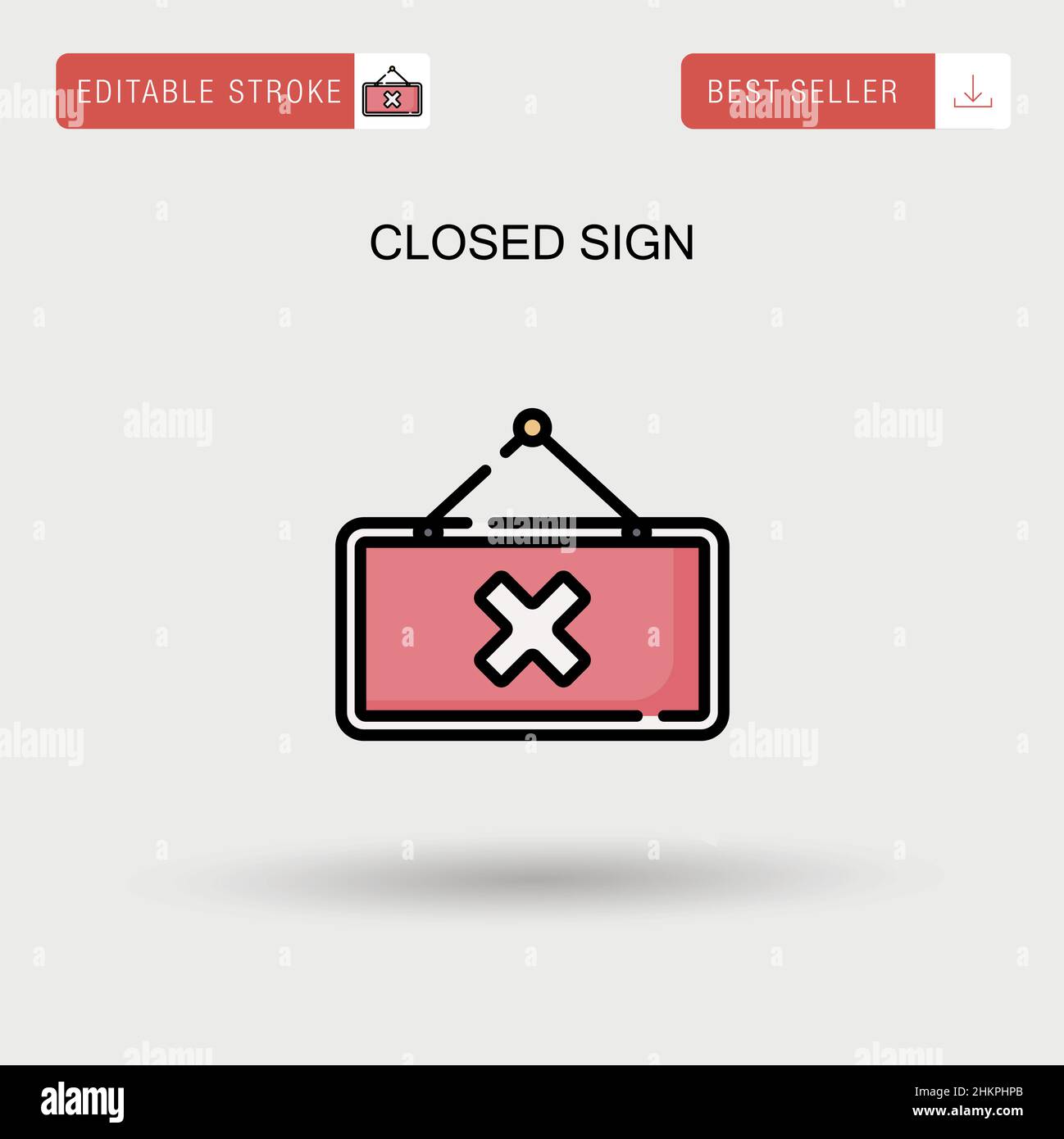 Closed sign Simple vector icon Stock Vector Image & Art - Alamy