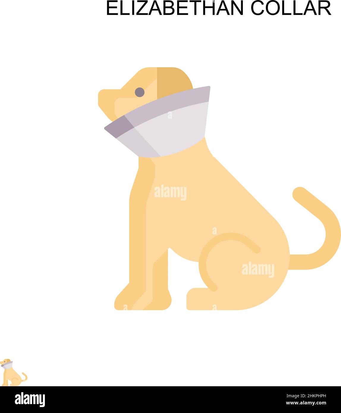 Elizabethan collar Simple vector icon. Illustration symbol design ...