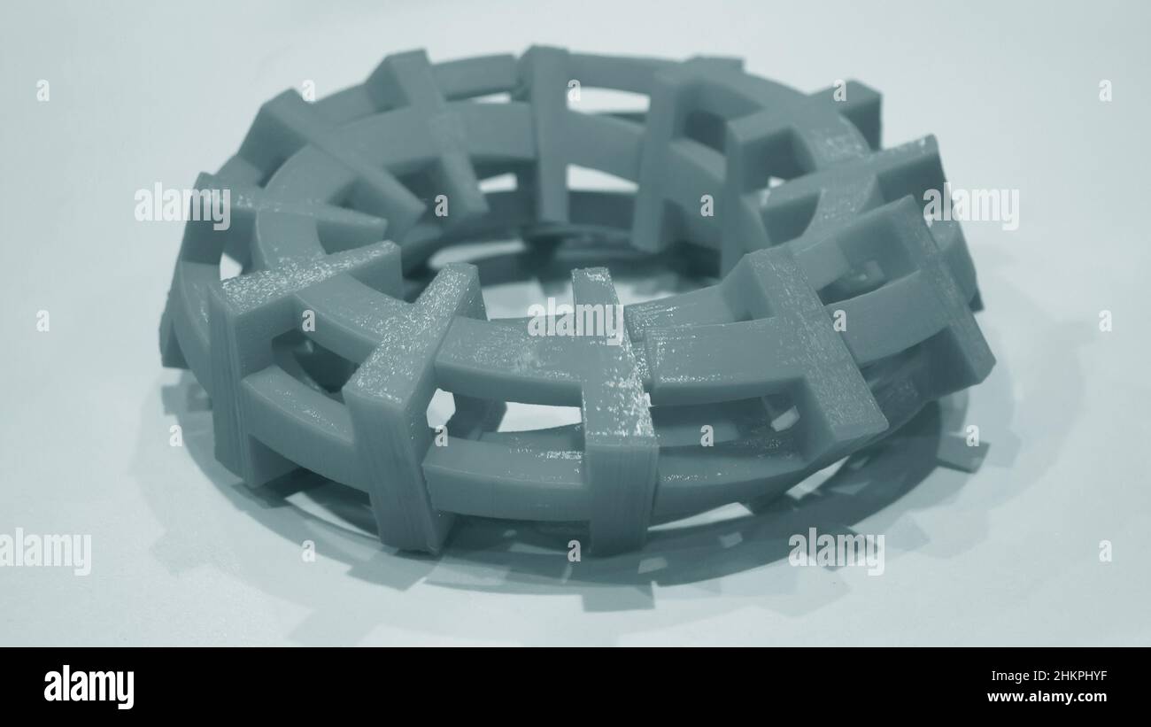 Objects printed by 3d printer Isolated on white background Stock Photo ...