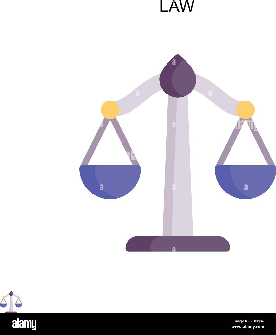 Law Simple vector icon. Illustration symbol design template for web ...