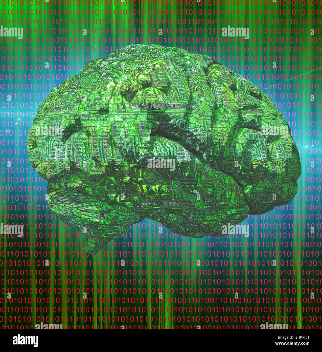 Electronic Brain Circuit. 3D rendering Stock Photo - Alamy